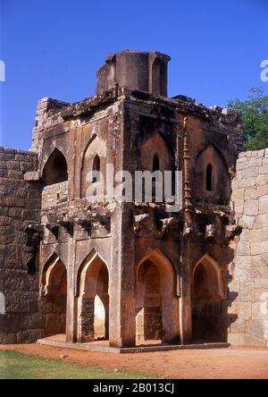 India: A section of the Zenana Enclosure, Hampi, Karnataka State. The ...