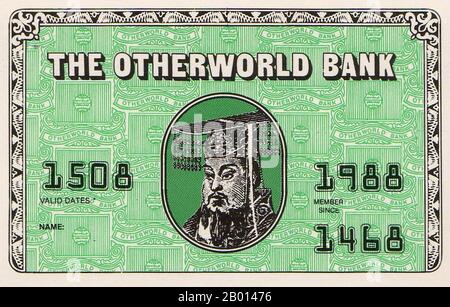 China: 'Hell Currency' - a Hell bank note - bearing an image of a ...