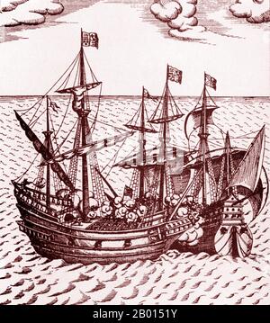 The capture of the Cacafuego, the Spanish treasure-ship, by Sir Francis ...