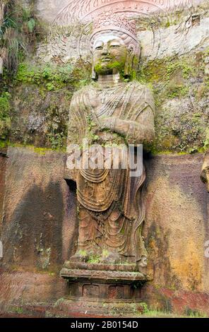 Leshan Giant Buddha located at the Lingyun Mountain’s Qifeng Peak ...