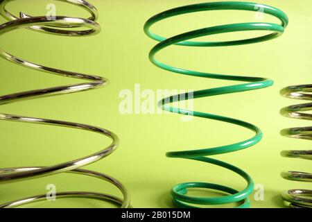 new metal springs texture background Stock Photo - Alamy