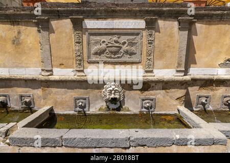 Historic fountain on San Rocco square in Bolsena, Italy Stock Photo - Alamy