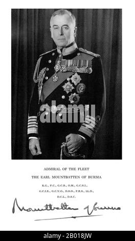 World War II. British Admiral Lord Louis Mountbatten, Supreme Allied ...