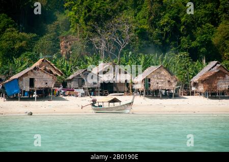 Moken village,Surin Island(Koh),PhangNga,Southern Thailand Stock Photo ...