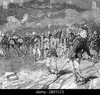 China/Vietnam: A battle between Chinese and Vietnamese forces during ...