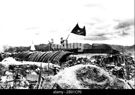 Victorious Viet Minh troops march into Hanoi in 1954. The communist ...