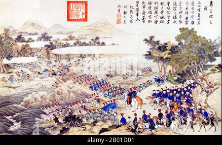 China: 'Soldier of the Emperor Qianlong'. Painting by William Alexander ...