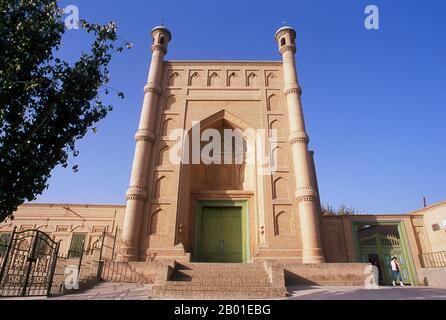 China: Jama’ Masjid (Great Mosque), Old Kuqa, Xinjiang Province. The ...