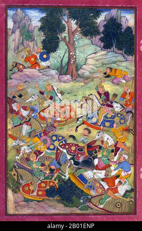 Timur defeats the sultan of Delhi Stock Photo - Alamy