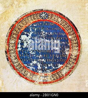 An illuminated manuscript page from the Codex St. Peter Perg 92 ...