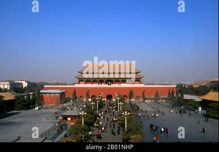 China: Duanmen (Upright Gate) and square leading to the Forbidden City ...