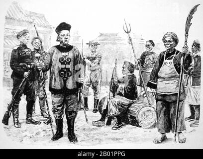 The Boxer Rebellion, Boxer Uprising or Yihetuan Movement, 1900 Stock ...