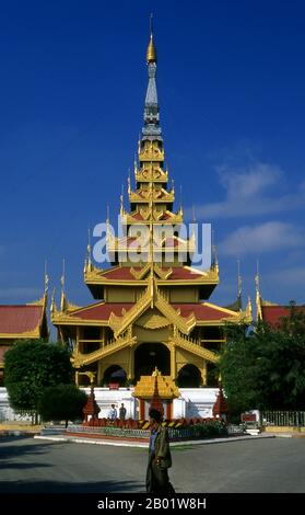 Burma/Myanmar: King Mindon’s Palace, Mandalay. Mandalay Fort's almost 3 ...