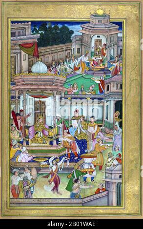 'Shirin Receives a Ring from Khusraw' by Farrukh, depicted in Walters ...