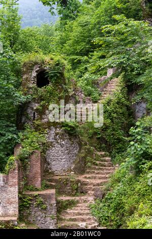 Walls of Rudkhan castle in Gilan province, Iran Stock Photo - Alamy