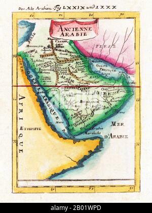 18th century French Map of Arabia (Red Sea and Persian Gulf Stock Photo ...