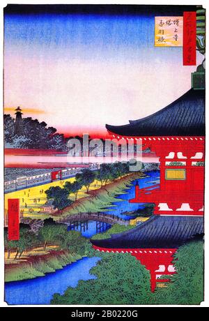 This woodblock print by Hiroshige, part of the '53 Stations of the ...