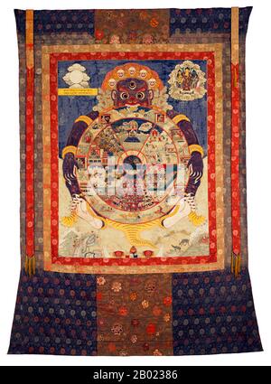 Old tibetan thangka paintings. Buddhist art Stock Photo - Alamy