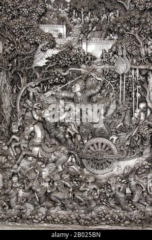 Thailand: Tosakanth (Ravana) going into battle against Rama, silver ...