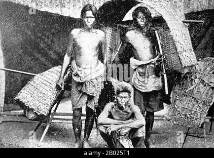 Laos: Siamese (Thai) militia during the Haw Wars, c. 1875. In 1875 ...