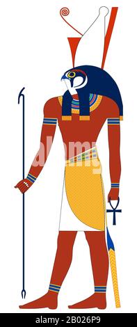 Horus the ancient Egyptians national patron god, Nornally depicted as a ...