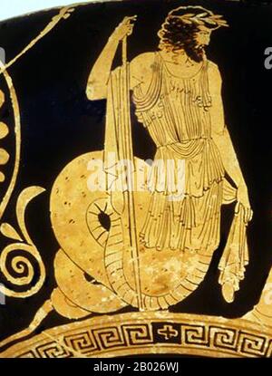 Cecrops I, mythical king of Attica, founder and the first king of ...