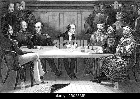 BRITISH CAPTURE CHUSAN during the First Opium War IN July 1840 Stock ...