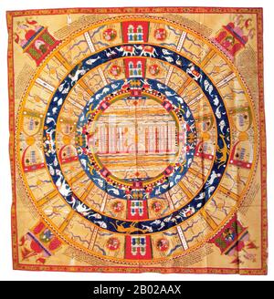 India: Jain cosmological map called Manusya-loka or 'Map of the World ...
