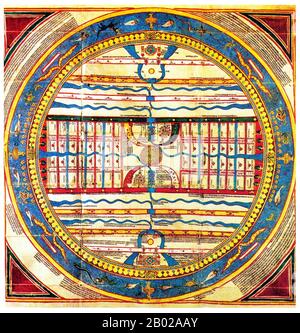 India: Jain cosmological map called Manusya-loka or 'Map of the World ...