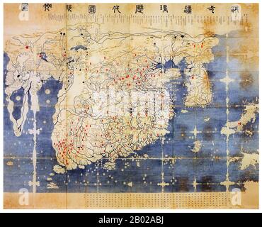 The Kangnido Map, created in 1402, is a historical Korean world map ...