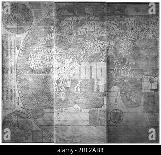 The 'Kunyu Wanguo Quantu' is a 1602 world map created by Jesuit ...