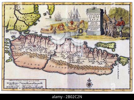 Map of part of the island of Java Stock Photo - Alamy