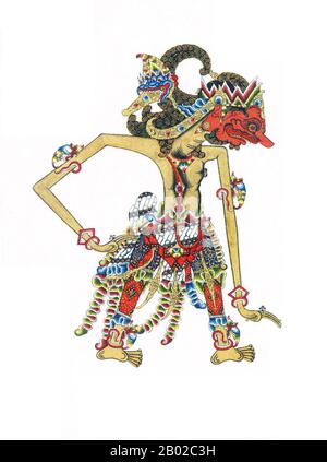 Shadow Puppet (Wayang Kulit) of Indrajid, from the set Kyai Drajat ...