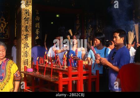 Malaysia: Chinese devotees light incense at the Cheng Hoon Teng Temple ...