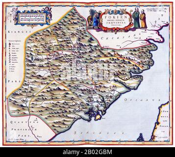Map of Fokien, China Stock Photo - Alamy