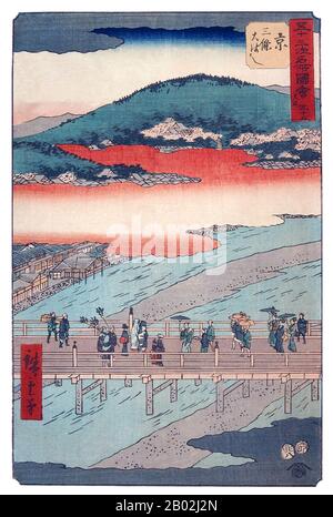 Kamo river, Sanjo Ohashi bridge, Kyoto, Japan Stock Photo - Alamy