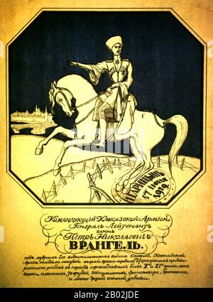 RUSSIAN CIVIL WAR A White Russian poster about 1920 shows the White ...
