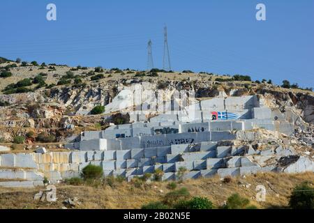Greece, marble mining in East Macedonia Stock Photo - Alamy