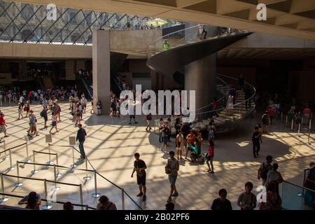 Interior Lobby of the Louvre Museum Paris France Stock Photo - Alamy