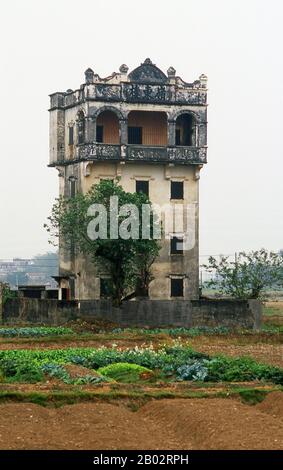 The Kaiping Diaolou (watchtowers) are fortified multi-storey towers ...