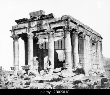 Palmyra Or Tadmur Ancient Aramaic Temple Ruins Of Ba'al From 1st to the ...
