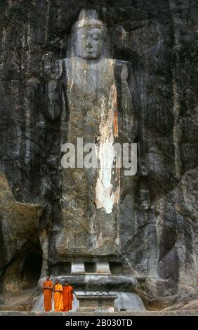 The remote ancient Buddhist site of Buduruvagala (which means ‘stone ...