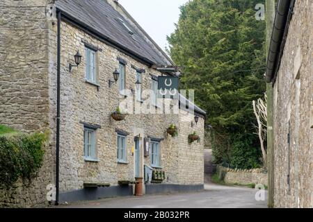 Batcombe is a small somerset Village. The Three Horshoes Pub Stock ...