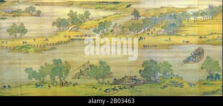 Along the River During the Qingming Festival (by Shen Yuan Stock Photo ...