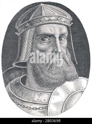 George Kastrioti Skanderbeg (1405-1468). Albanian national hero. Bust ...