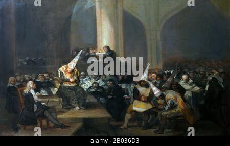 Francisco Goya, Spanish Inquisition, The Inquisition Tribunal, painting ...