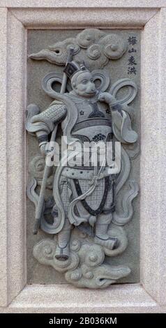 China: Carving of the legendary sage Jiang Ziya, depicting his role in ...