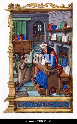St Luke the Evangelist writing his gospel, c1808. Artist: Unknown Stock ...