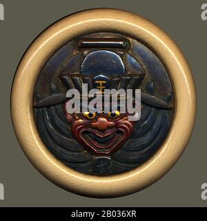 Tibetan Buddhist, god of death Yama holding the wheel of life, wall ...