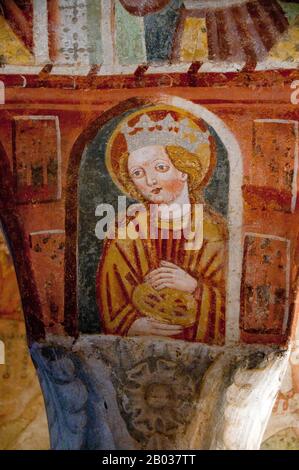 Danse macabre Frescos in the church Sv Trojica Hl Trinity in Hrastovlje painted 1490 by Johannes ...